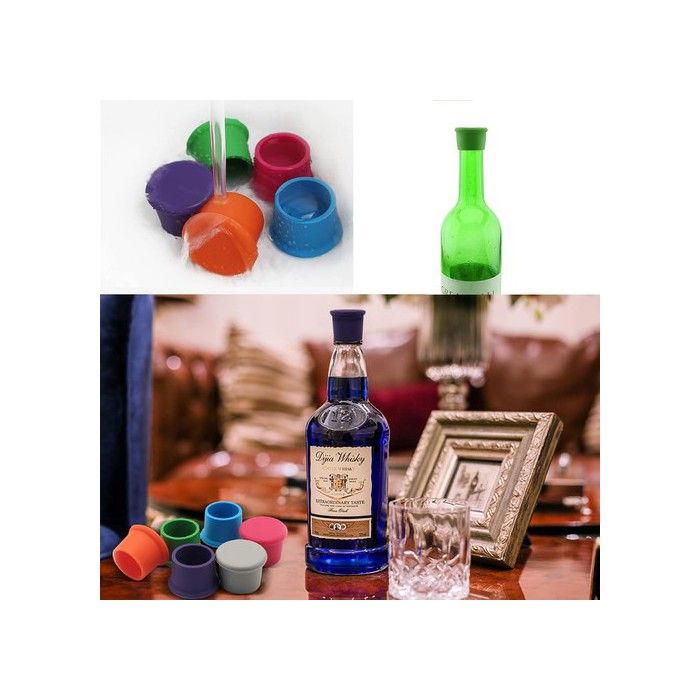 Bouchons pour bouteilles de bière, lot de 6, en silicone, universels ...