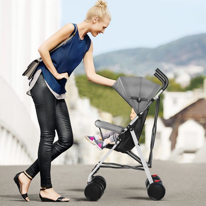 Poussette pliable Bebe-MENGDA-Poussette canne ultra compacte-Avec ...