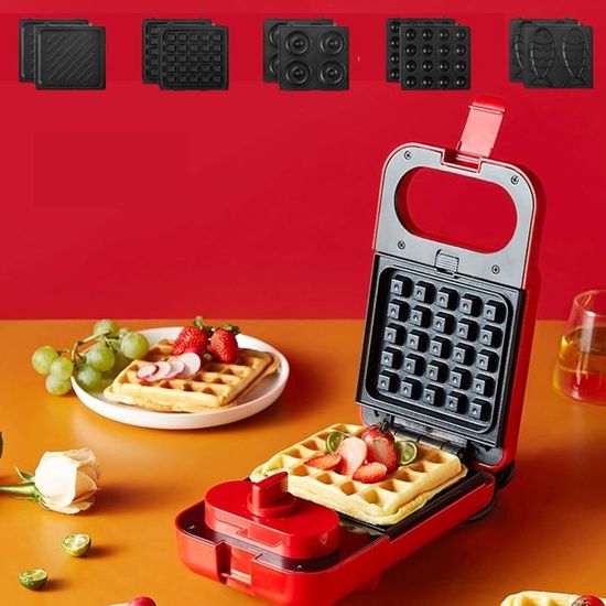 Appareil Croques Monsieur Gaufrier 5 En 1 Machine Sandwich Maker ...