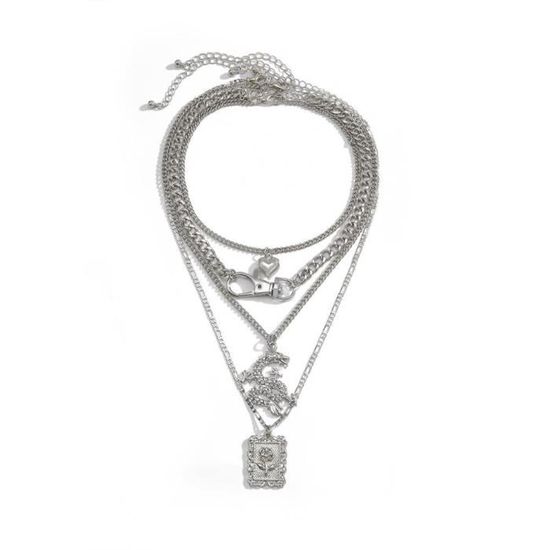 Collier ras du cou multi rangs en cristal pour femme, bijoux gothiques ...