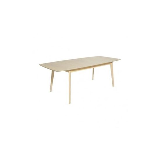 Table à rallonge bois naturel 160-210 cm DANMARK - Cdiscount Maison