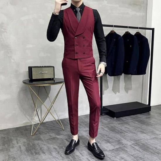 Costume Hommes Nouveau Mode Slim Haute Qualite Elegant Confortable Fine ...