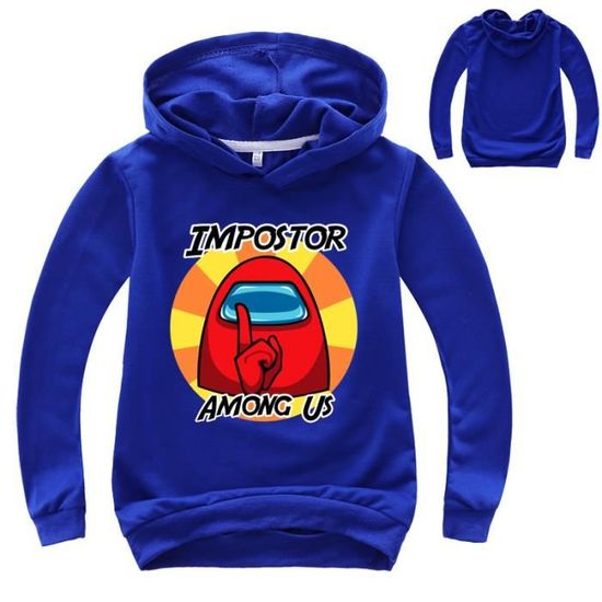 Among Us Enfants Pull Sweat à Capuche Hoodie Rouge - Cdiscount Prêt-à ...