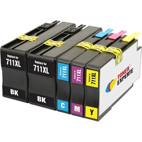 Schiuma ® 5 Xl Cartouches D'Encre Compatibles Avec Hp 711 711Xl Pour ...