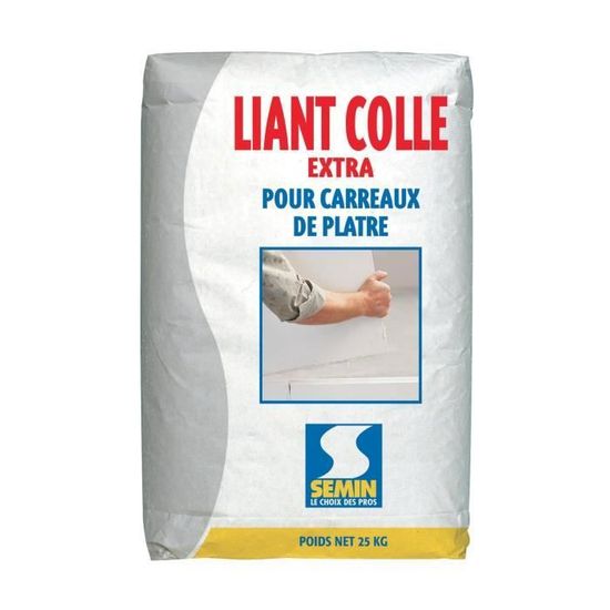 Colle Liant Extra Semin, Carreaux de Plâtre, Intérieur, Poudre, Sac de ...