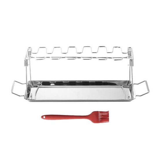 Non-Stick Rib Shelf BBQ Stand Barbecue Roast Rack - Cdiscount Jardin