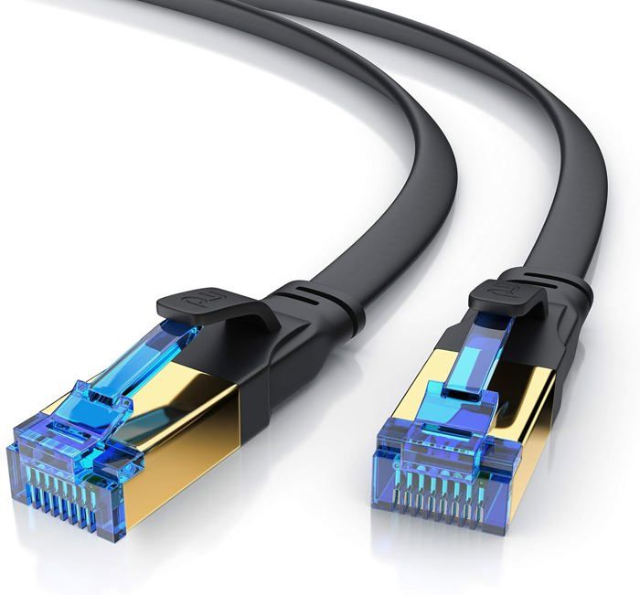 5m Câble réseau plat Cat 8 40Gbits, Câble Ethernet Cat8 Haut débit ...