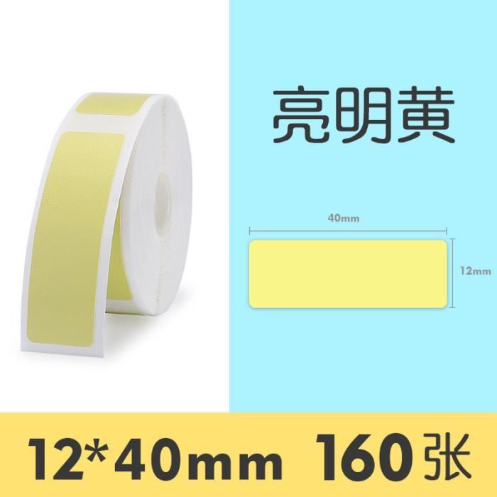 3 rouleaux jaune-Mini imprimante d'étiquettes thermiques D11, papier ...