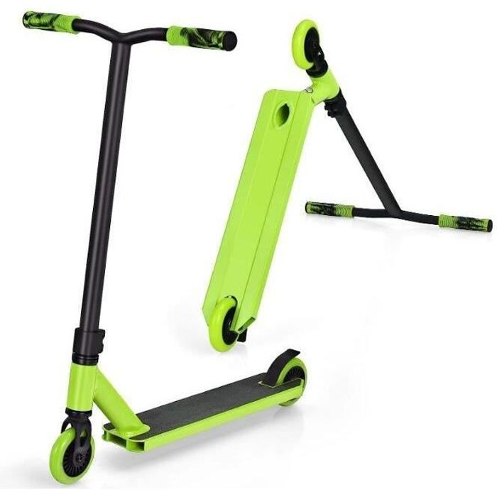 GYMAX Trottinette Freestyle 2 Roues Rotation à 360°pour Enfant et ...