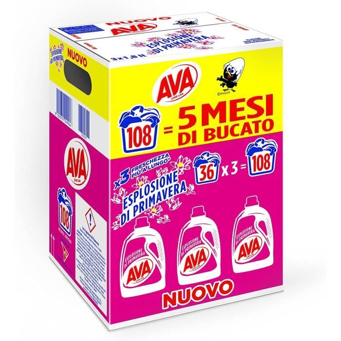 Lessive Machine À Laver Liquide, Explosion De Printemps, 108 Lges – Lot ...