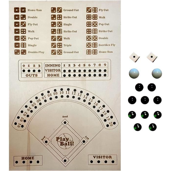 Jeu De Dés De Baseball Jeu De Société Plateau De Jeu De Baseball 2