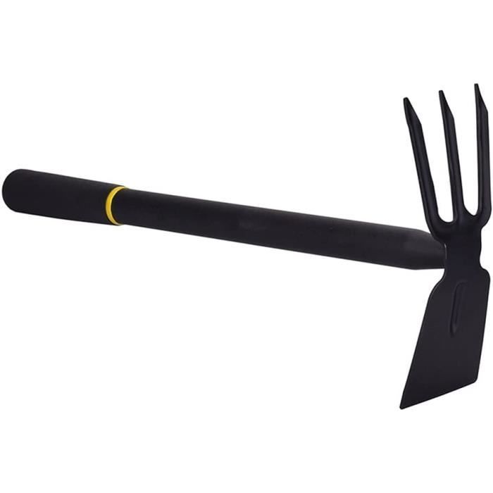 Binette et râteau 2 en 1 avec poignée confortable - Outil de jardinage solide et pointu pour ...