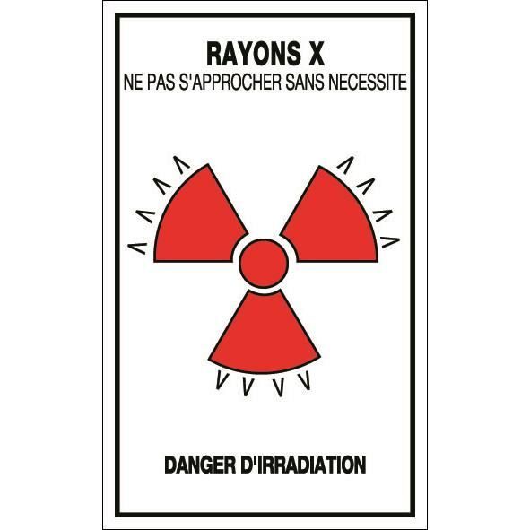 Panneau Danger de zone a rayons x - Rigide 330x200mm - 4161457 ...
