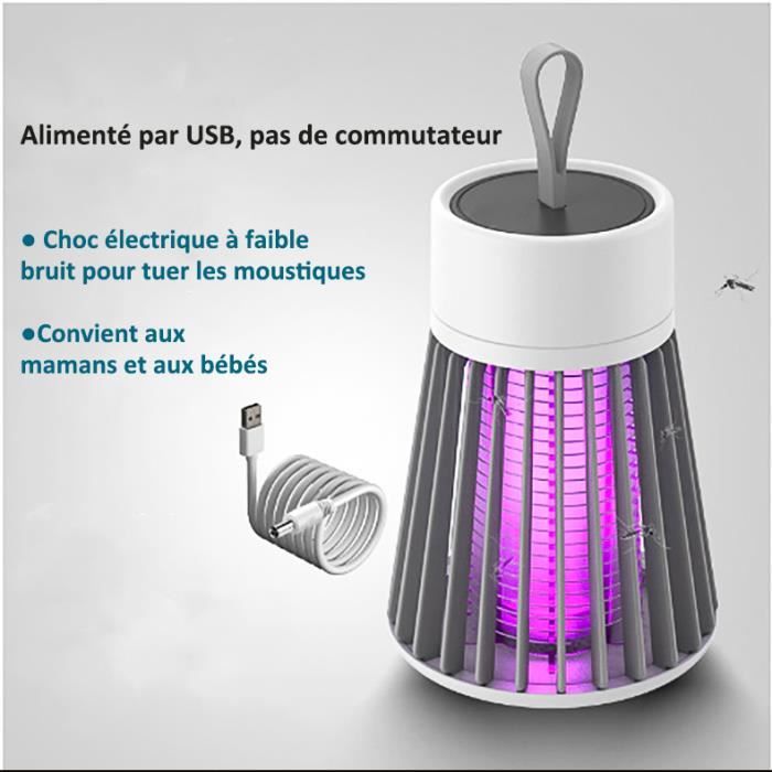 Lampe électrique anti-moustiques, alimentée par USB (pas de bouton ...