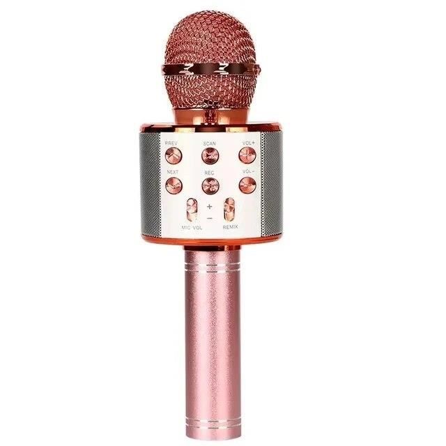 Microphone karaoké - CHANGM - Rose Gold - Bluetooth sans fil - LED ...