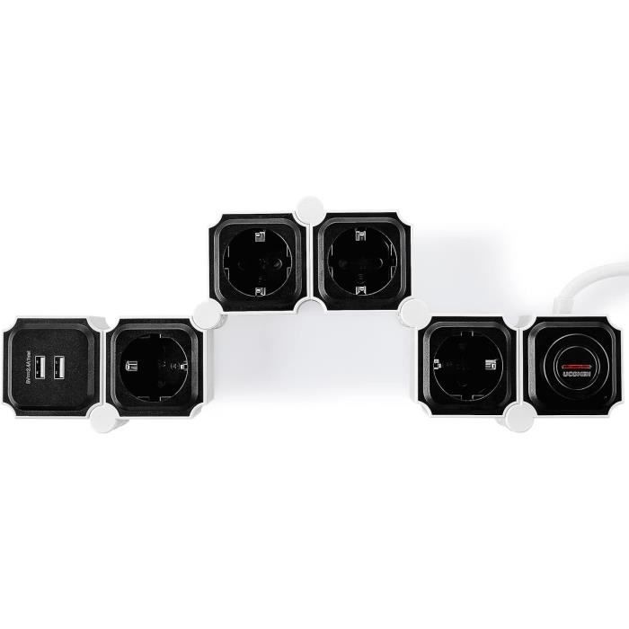 Multiprises Prises Électriques 4 Prises Avec 2 Ports Usb (5V 2,4A ...