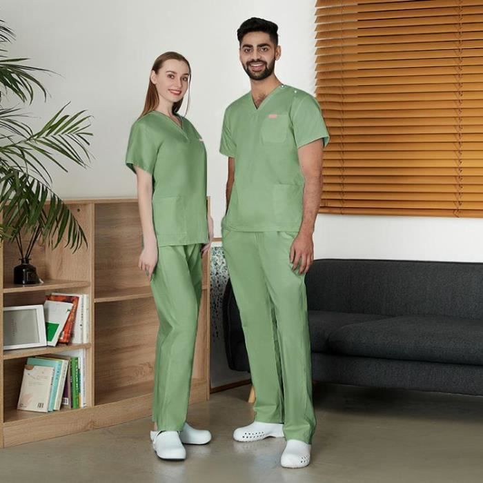 BLOUSE PROFESSIONNELLE Tshirt + Pantalon Uniforme d'infirmière Travail ...