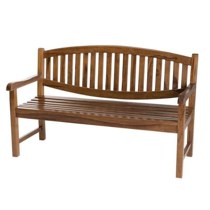 Banc De Jardin En Teck Huilé "troxi" 150cm Naturel - Paris Prix Marron ...