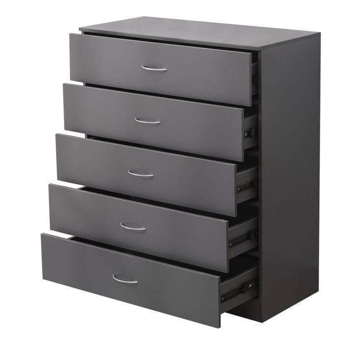 Meuble de rangement à cinq tiroirs de style moderne pour chambre à ...