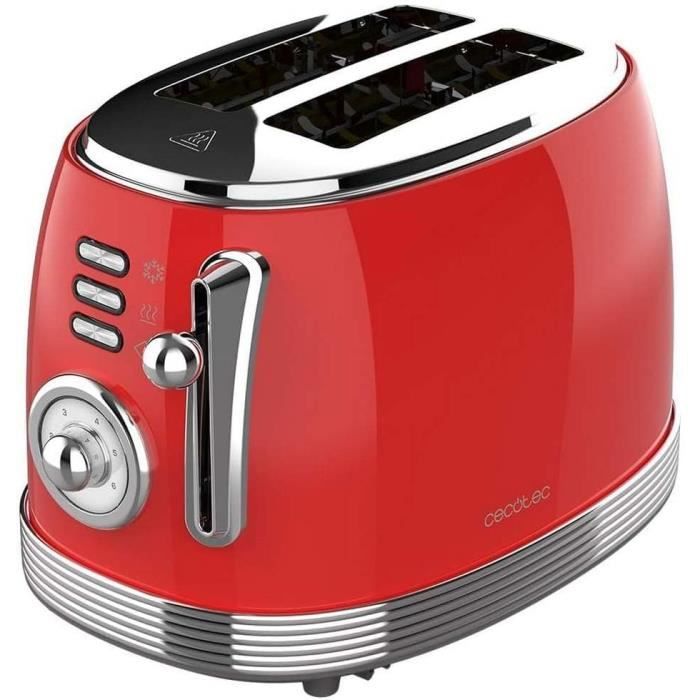 Grille-Pain Vertical 2 Fentes Courtes Toast&Taste 800 Vintage Light Red ...