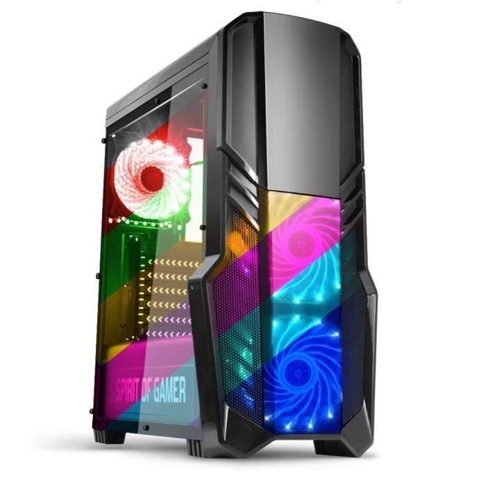 SPIRIT OF GAMER Boîtier PC Gamer Rogue II - RGB - Cdiscount Informatique
