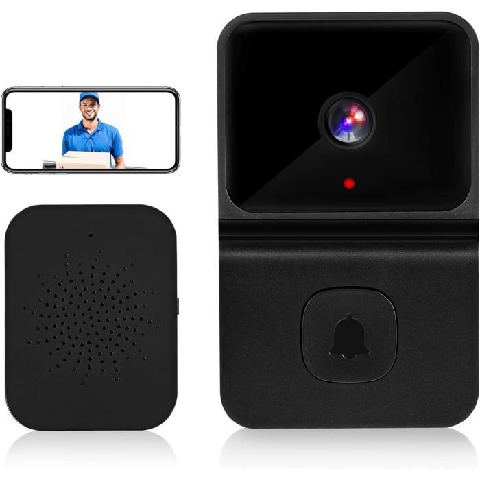 Luckits Sonnette Vidéo sans Fil avec Caméra De Sécurité Visuelle ...