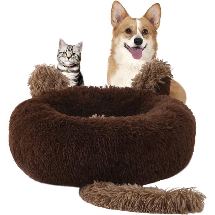 Lit pour Chat et Chien Peluche en Forme de Donut pour Animal Domestique ...