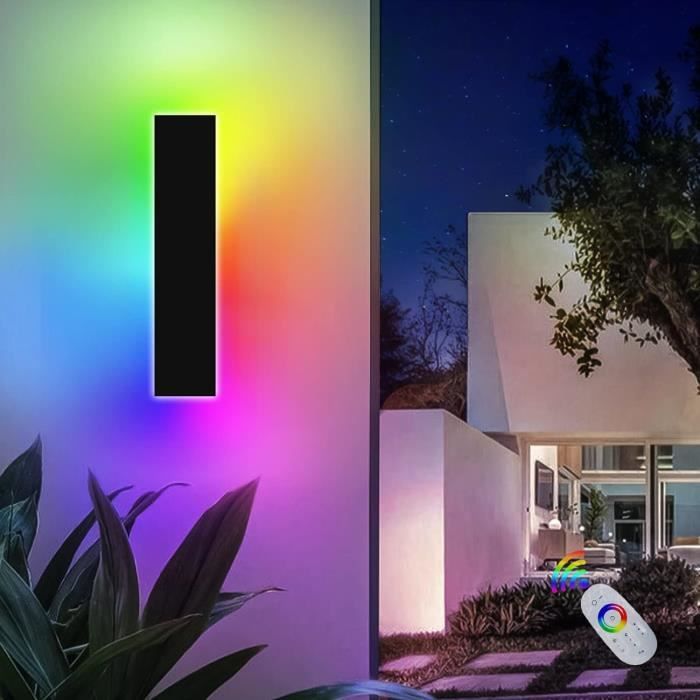 RGB Applique Murale LED Longue Aplique Mural Extérieur étanche IP65 ...