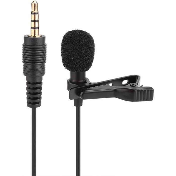 Microphone Universel Jack 3,5 Mm Filaire Clip-On Revers Micro Cravate ...