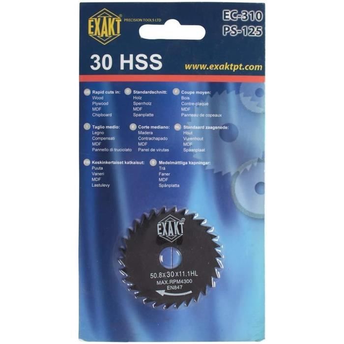 Exakt Lame De Scie Circulaire Pour Ec-310N & Ps-125 – 30 Hss – 50,8 X ...