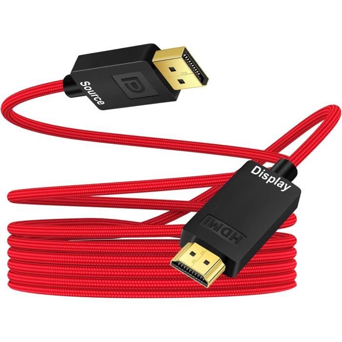 Displayport Hdmi, Cable Displayport Vers Hdmi Pour Pc, Hdtv, Moniteur ...