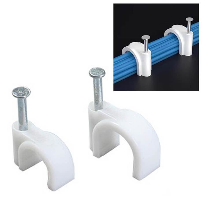 VGEBY 100 Clips Câbles Fixation Mural 5mm Résistants aux Chocs ...