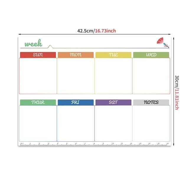 MAGNETS,BBT02-Week--Tableau blanc magnétique effaçable à sec ...