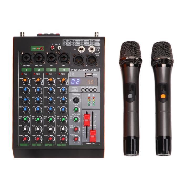 Zerone table de mixage audio avec microphone Table de mixage audio ...