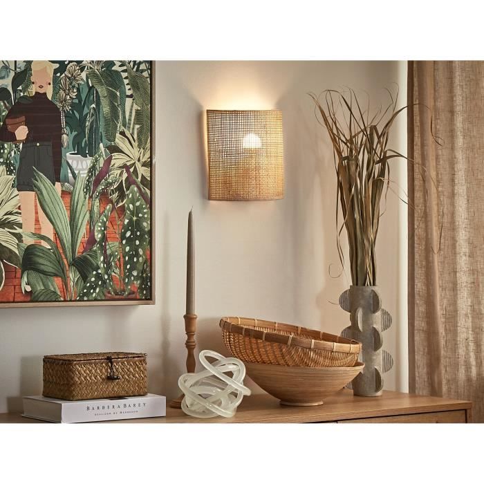 Applique murale en rotin naturel CARIO - Cdiscount Maison