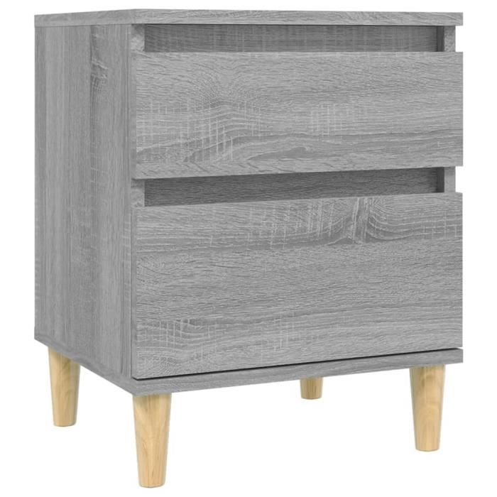 ETO- Table de chevet Sonoma gris 40x35x50 cm -CIK7807121673457 ...