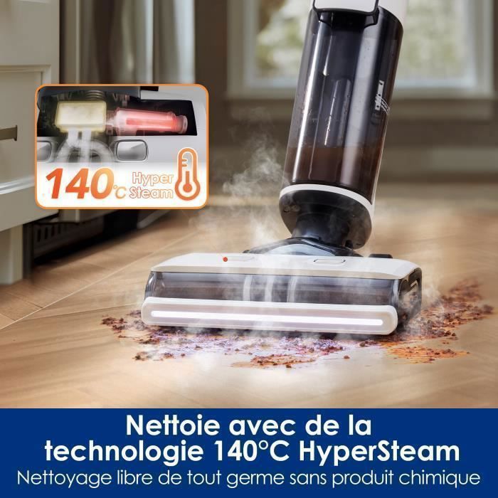 Tineco Floor One S7 Steam Nettoyeur Vapeur Sans Fil Auto Nettoyage Nettoyage des Bords Autopropulsion Parfait pour Enfants