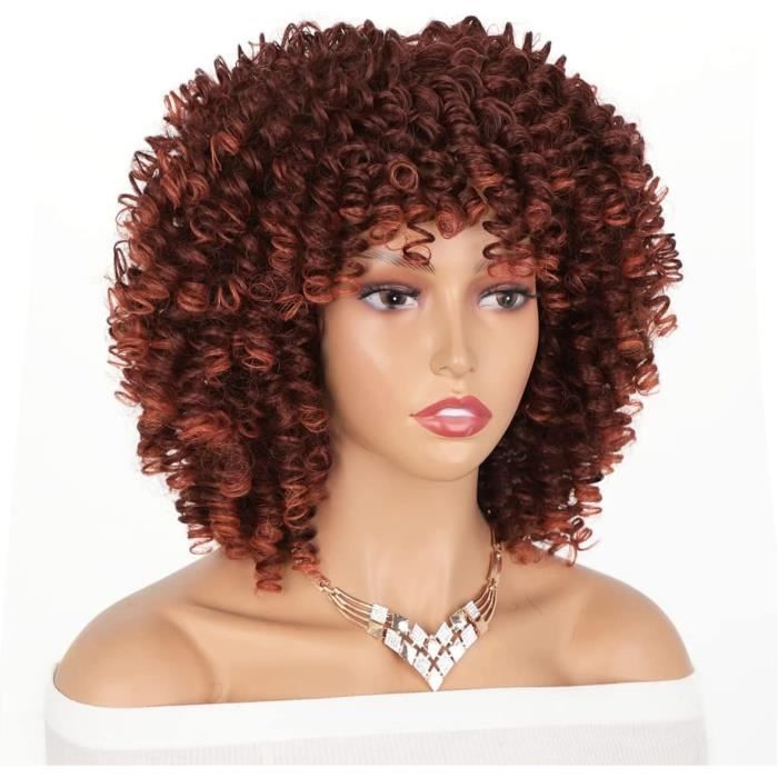 Colorfulpanda Perruque De Cheveux Bouclés Pour Femme,Perruque Afro ...