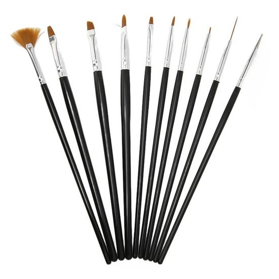 EBTOOLS pinceaux acryliques Ensemble de 10 pinceaux d'artiste pinceaux ...