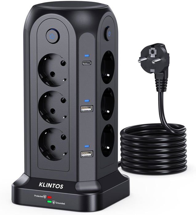 Multiprise Avec Interrupteur, 12 Prises Multiprise Electrique Avec 4 ...