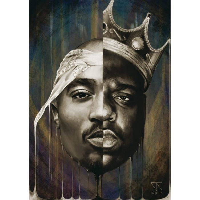 Biggie Smal Big 2Pac Tupac Collage Poster Mat Frameless Gift 11 X 17 ...