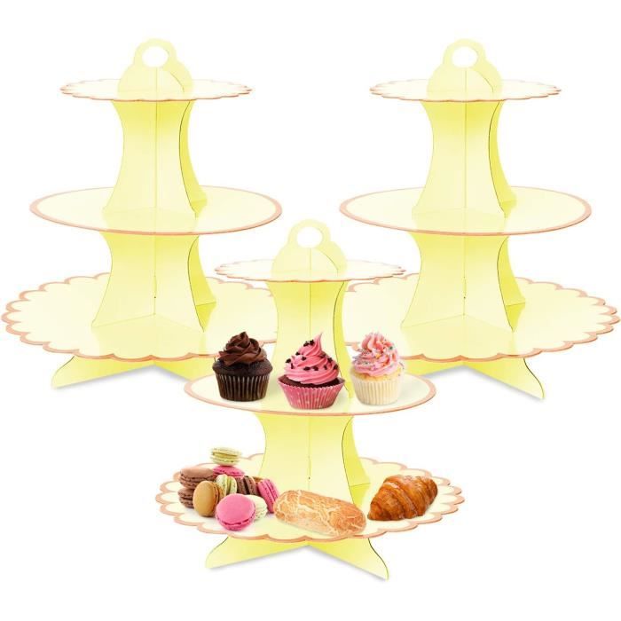 Présentoir À Cupcakes, 3 Lots De 3 Plateaux À Dessert, Mini Gâteaux ...