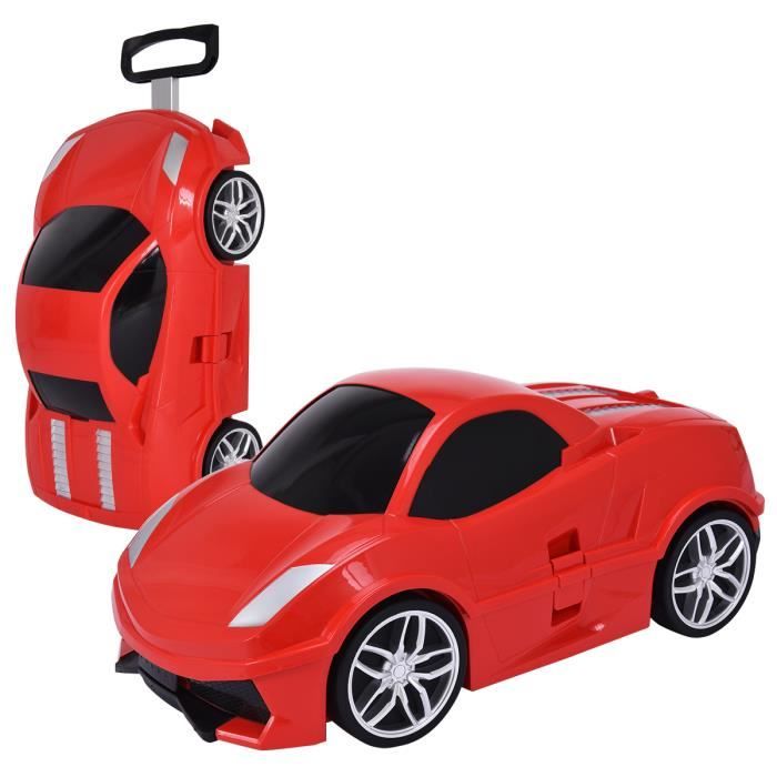 Valise à roulettes pour enfants en forme de voiture Bagage adorable Neuf