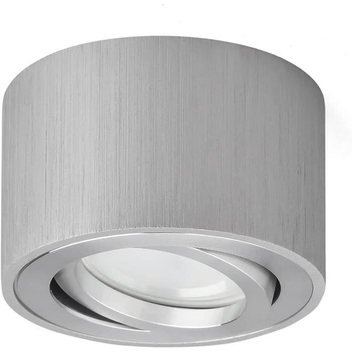 Spot LED en Saillie Orientable Ø80x50mm Plafonnier Luminaire Apparent ...