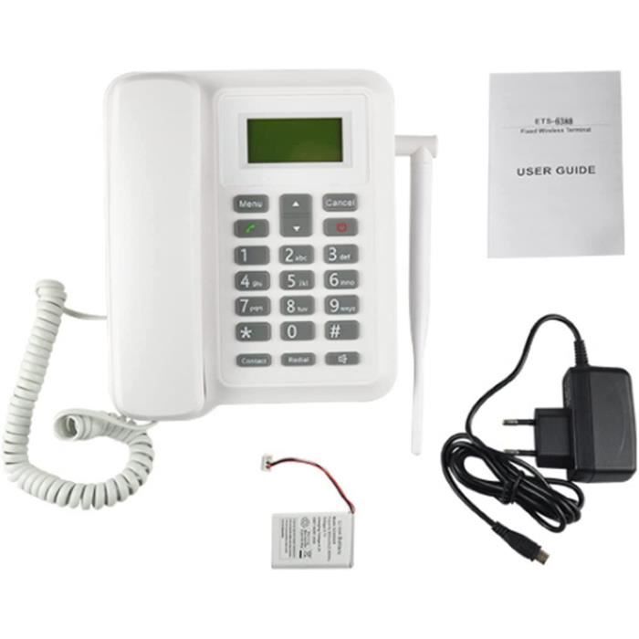 Téléphone Filaire Téléphone de Bureau Classique GSM quadribande,Carte ...