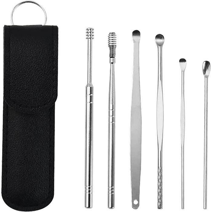6Pcs Cérumen Curette, Cure Oreille Reutilisable, Cure Oreille Inox ...