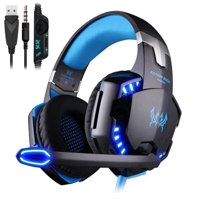 KOTION EACH G2000 Stéréo Salut Fi Gaming Casques avec microphone ...