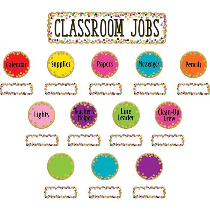 Confetti Classroom Jobs Mini Bulletin Board Set [129] - Cdiscount Beaux ...