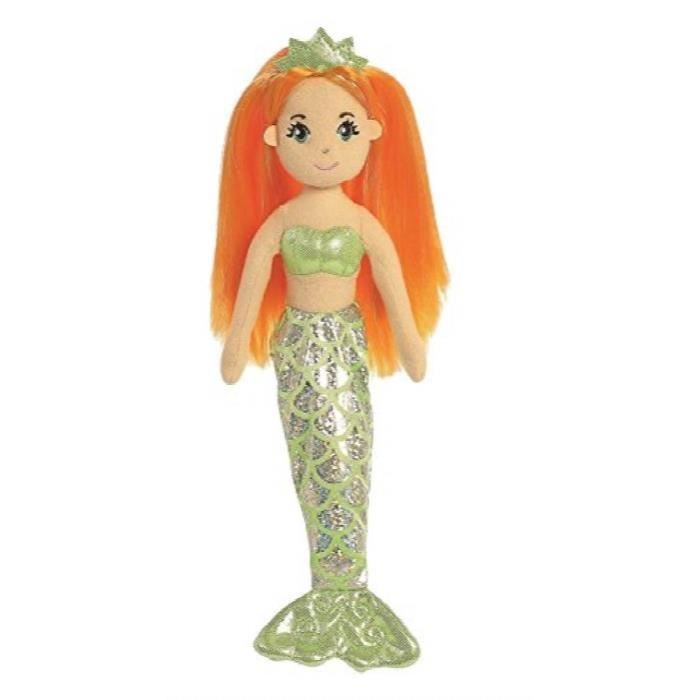 Aurora World Sea Shimmers Amber The Mermaid Plush Toy (medium, Orange ...