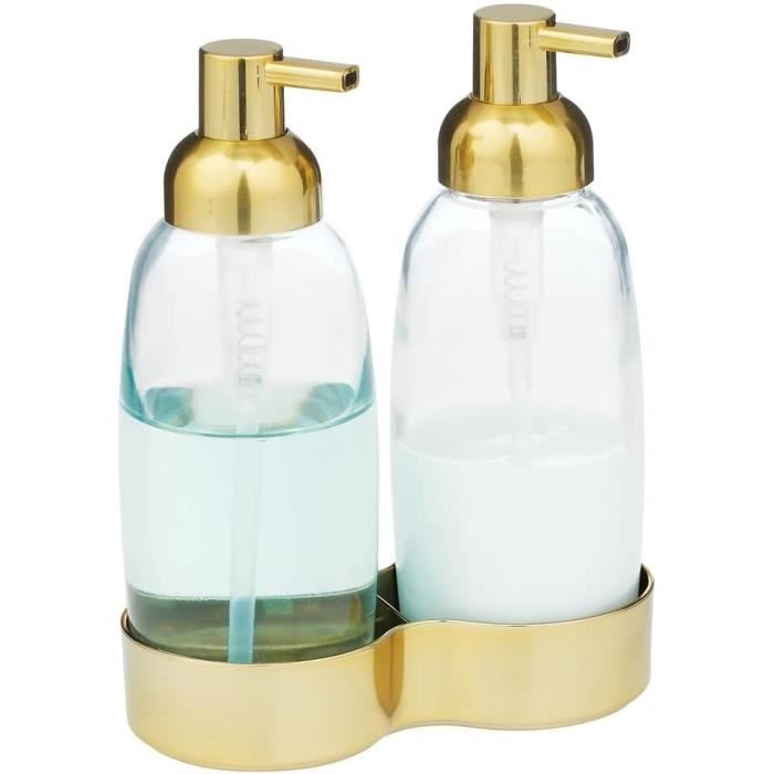 Double Distributeur De Savon \U2013 Pousse-Mousse Amovible En Verre Et ...